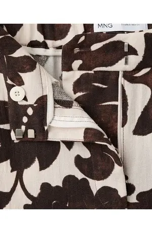 Mango Floral Print Pants
