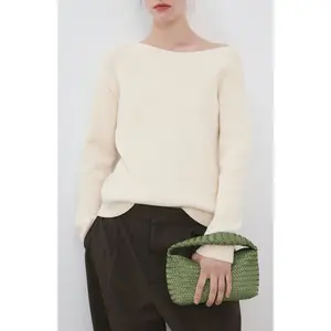 Mango Boat Neck Long Sleeve Relaxed Sweater