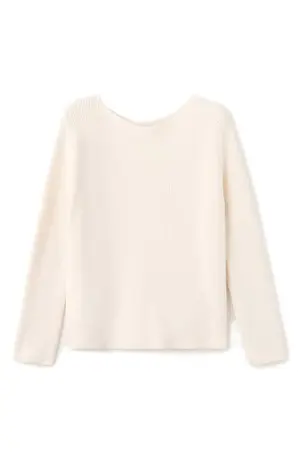 Mango Boat Neck Long Sleeve Relaxed Sweater