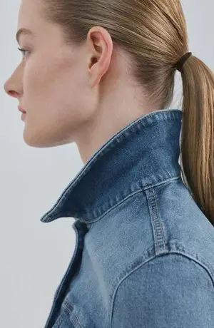 Mango Cropped Denim Jacket