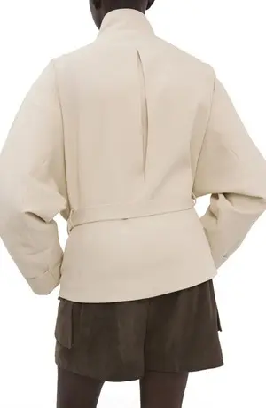 Mango Belted Cotton-blend Jacket