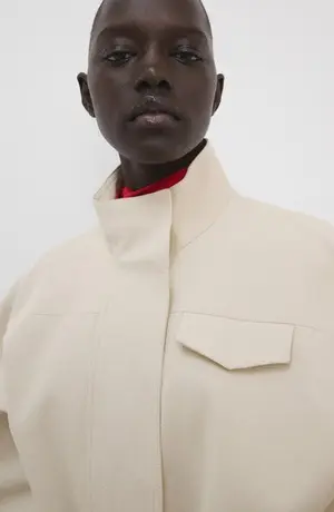 Mango Belted Cotton-blend Jacket
