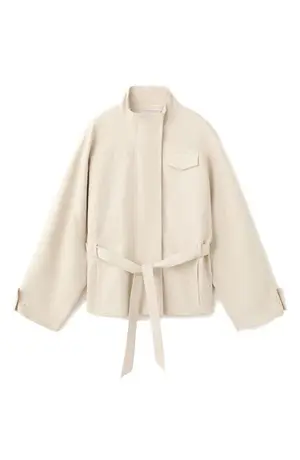 Mango Belted Cotton-blend Jacket