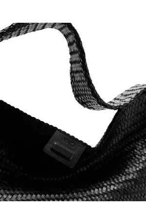 Mango Braided Leather Bucket Bag