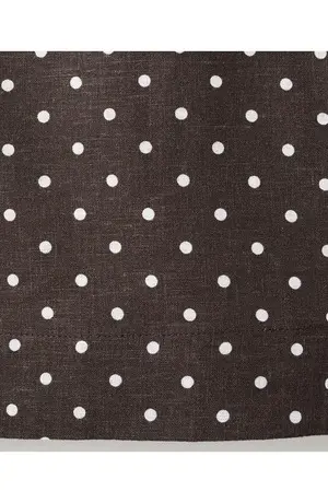Mango Polka Dot Linen Blend Crop Top