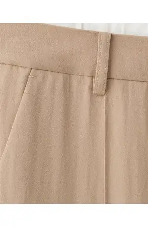 Mango Pleat Front Wide Leg Trousers