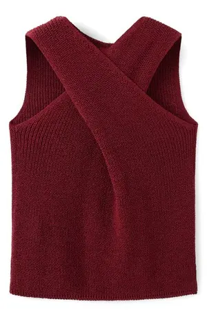 Mango Knit Sleeveless Top - Maroon