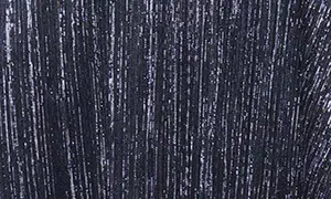 SL FASHIONS Knot Front Metallic Cocktail Dress - Navy
