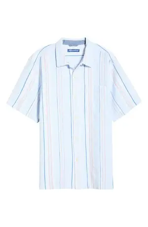 Tommy Bahama Milano Textured Stripe Cotton Camp Shirt
