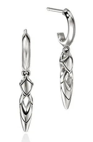 John Hardy Naga Drop Earrings - Silver