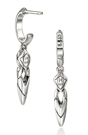John Hardy Naga Drop Earrings - Silver
