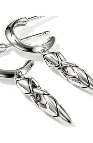 John Hardy Naga Drop Earrings - Silver