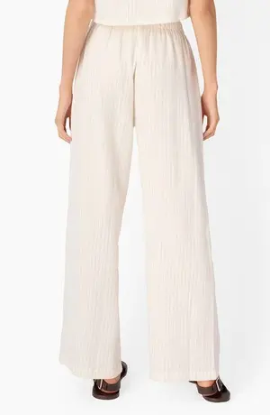 Cami Nyc Lima Metallic Stripe Wide Leg Cotton Pants