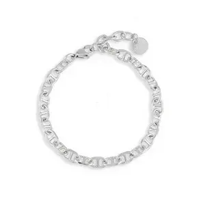 THE SIS KISS Mia Mariner Link Bracelet Silver
