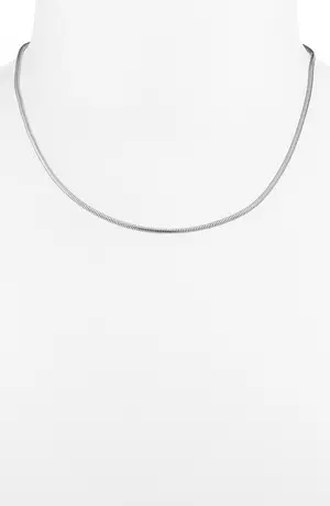 THE SIS KISS Sophia Snake Chain Choker Necklace - Silver