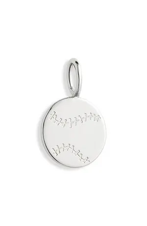 THE SIS KISS Baseball Charm - Silver