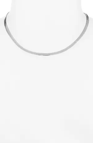 THE SIS KISS Skinny Herringbone Choker Necklace