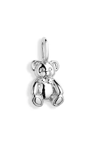 THE SIS KISS Teddy Bear Charm - Silver