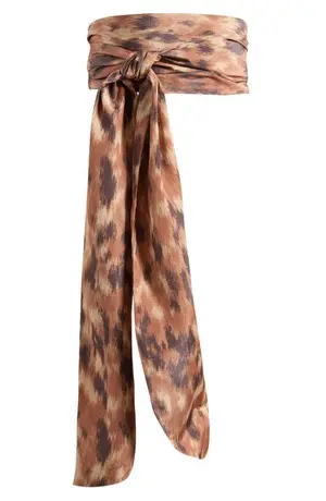 GANNI Printed Scarf - Burro