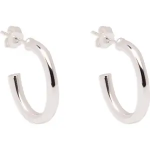 Argento Vivo Sterling Hoop Earrings - Silver