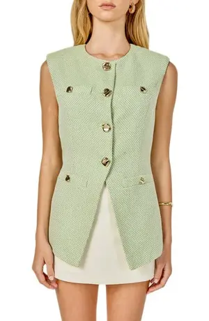 Endless Rose Button Detailed Vests For Women