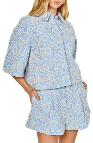 Endless Rose Embroidered Button-up Shirt