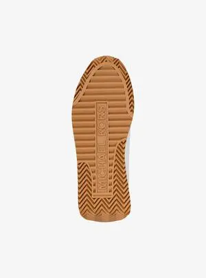 Michael Kors Rhodes Mixed-media Trainer - Blue