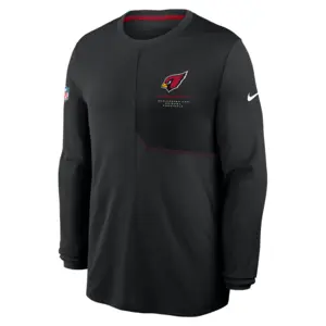 Nike Arizona Cardinals Sideline Coach Dri-fit Nfl Long-sleeve Top - Black