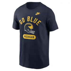Nike Michigan Legacy Arch Helmet Men's College T-shirt Blue
