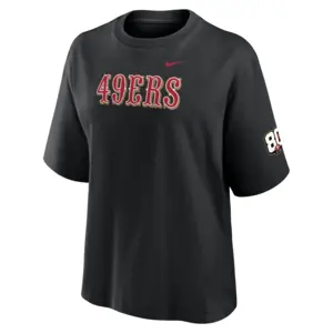 Nike San Francisco 49ers 80th Anniversary Boxy Nfl T-shirt - Black