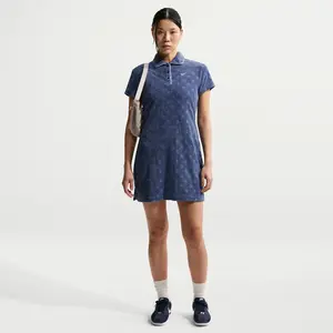 Nike Sportswear Chill Terry Polo Dress - Blue