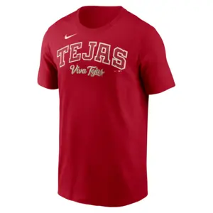 Nike Texas Rangers City Connect Wordmark Mlb T-shirt - Red