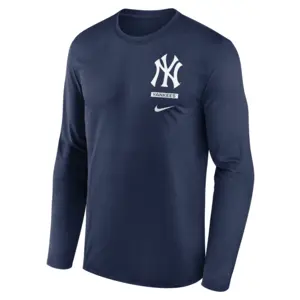 Nike New York Yankees Long-sleeve Dri-fit T-shirt - Blue