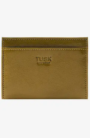 TUSK Leonardo Folded Card Case - Olive/blue