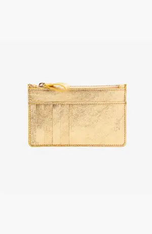 TUSK Orissa Top Zip Card Case - Gold