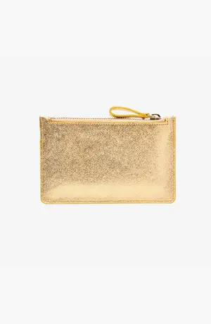 TUSK Orissa Top Zip Card Case - Gold
