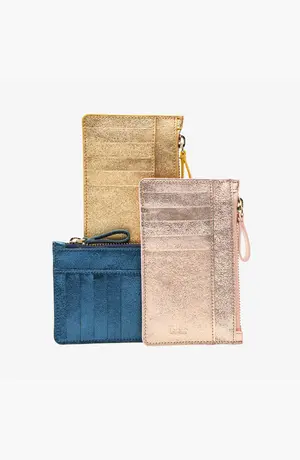 TUSK Orissa Top Zip Card Case - Gold