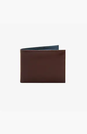 TUSK Leonardo Compact Billfold - Chocolate/blue