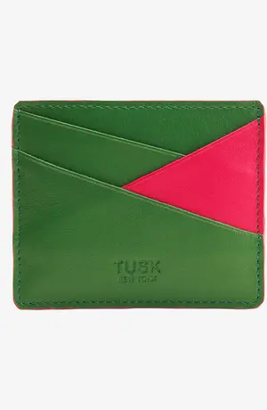 TUSK Joy Card Case - Emerald/geranium