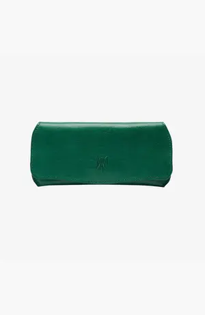 TUSK Siam Flap Over Eyeglass Case Emerald/geranium