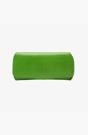 TUSK Siam Flap Over Eyeglass Case Grass/indigo