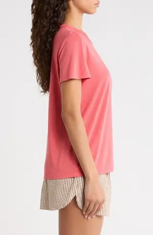 Marine Layer Hemp And Cotton Crewneck T-shirt - Washed Red