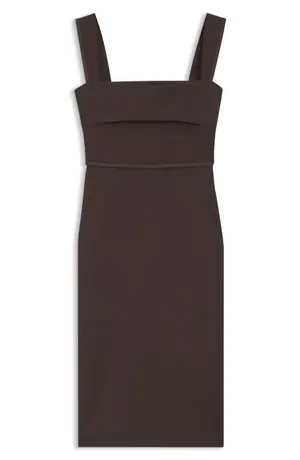 BOSS Slim Fit Jersey Dress With Layered Detail