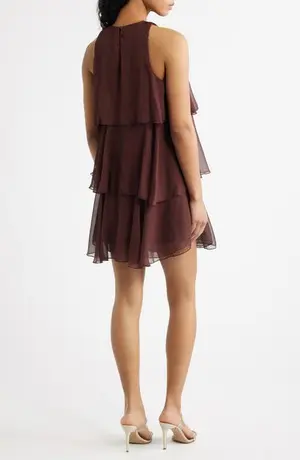 Mango Ruffle Mini Dress