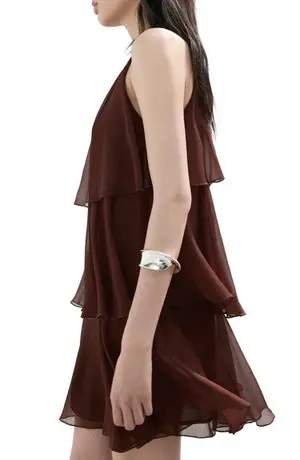 Mango Ruffle Mini Dress