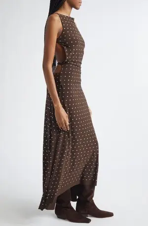SIEDRES Grace Studded Open Back Jersey Dress