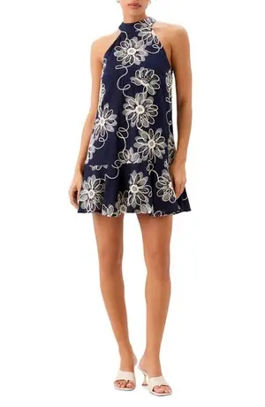 Fifteen Twenty Brenda Embroidered Halter Dress