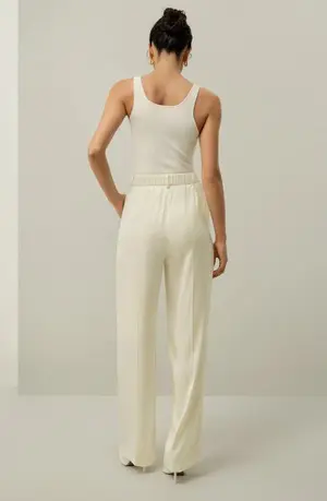 Lilysilk Double-faced Charmeuse Straight-leg Trousers