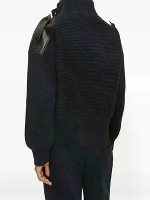 Burberry Ribbed-knit Sweater With Epaulettes