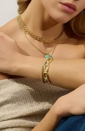 ATHRA LUXE Modern Muse Beaded Cuff Bracelet